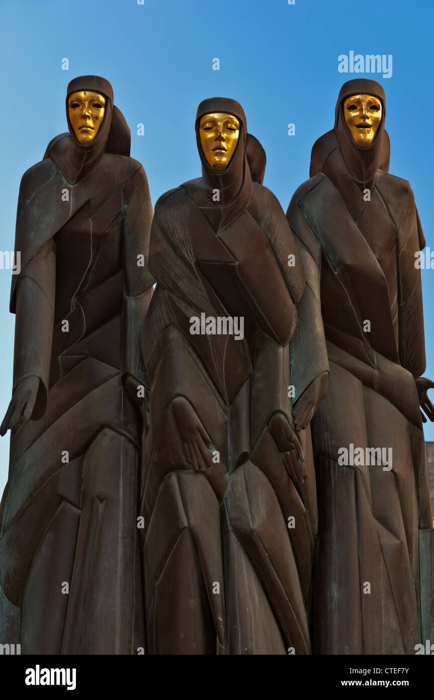 The Three Muses statue National Drama Theatre Vilnius Lithuania Stock ...