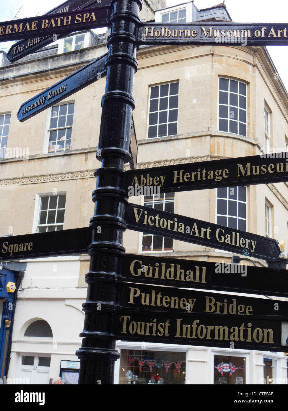 Bath tourist attractions signs Stock Photo - Alamy