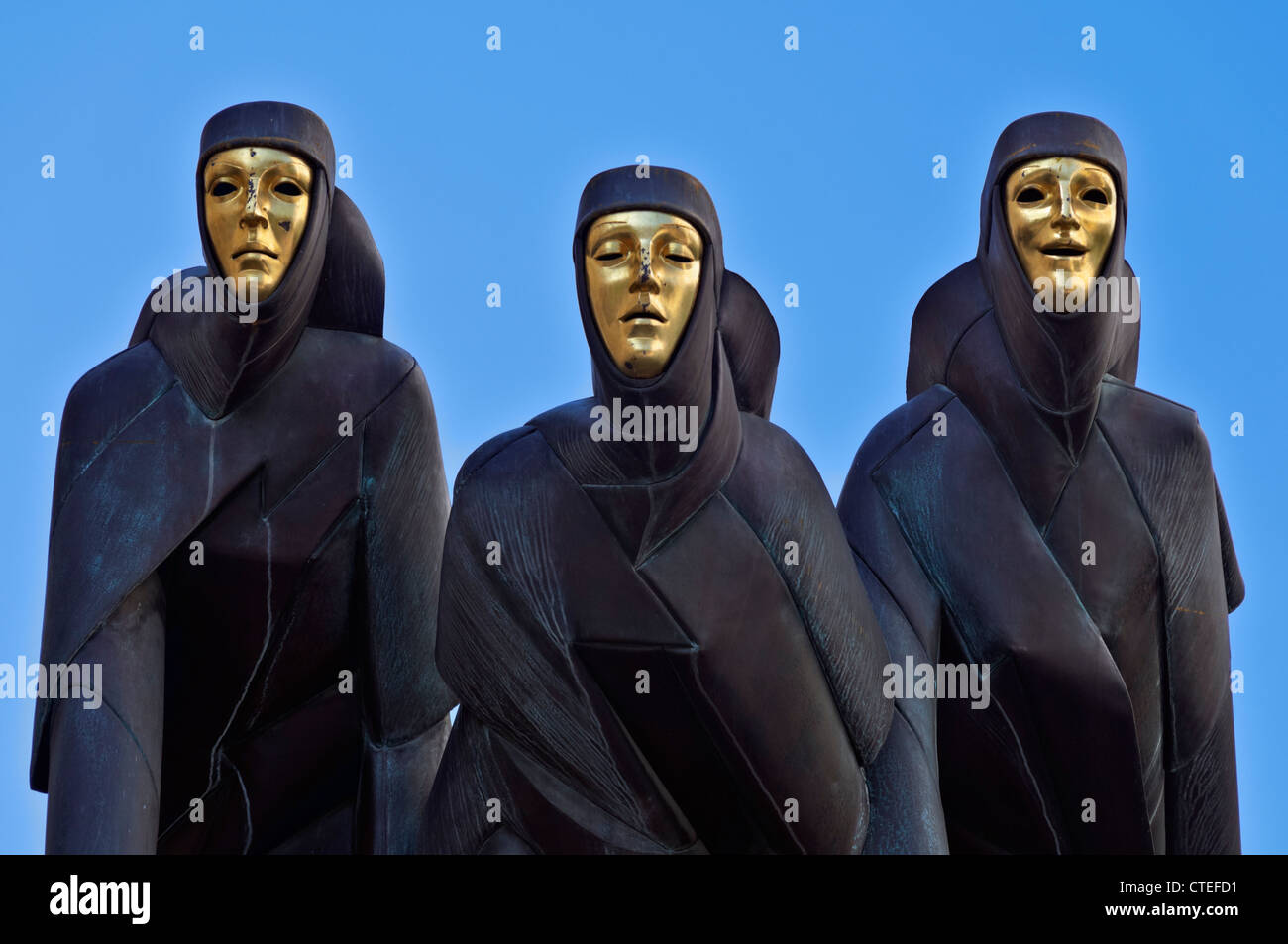 The Three Muses statue National Drama Theatre Vilnius Lithuania Stock ...