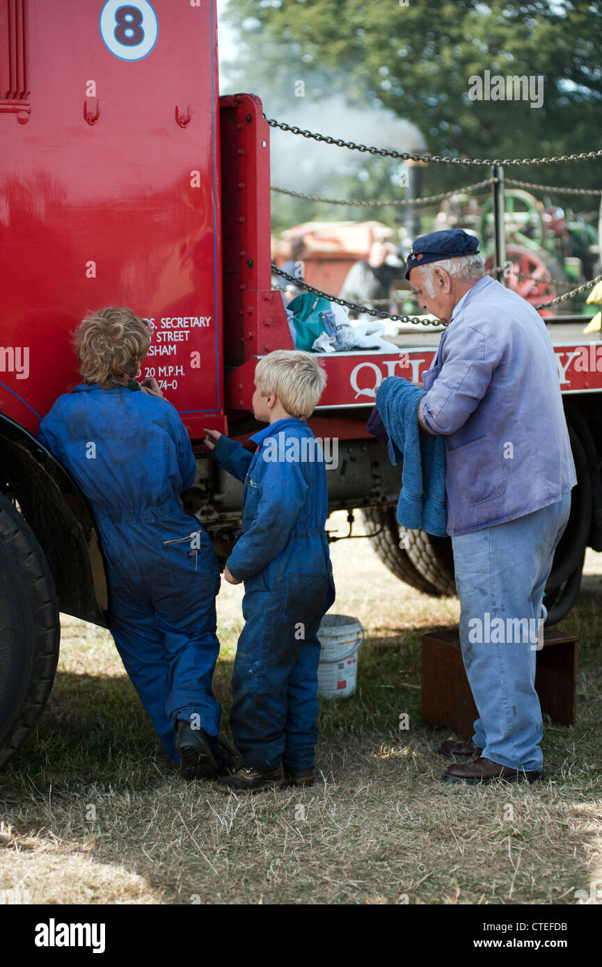 great grandfather with great grandsons Stock Photo - Alamy