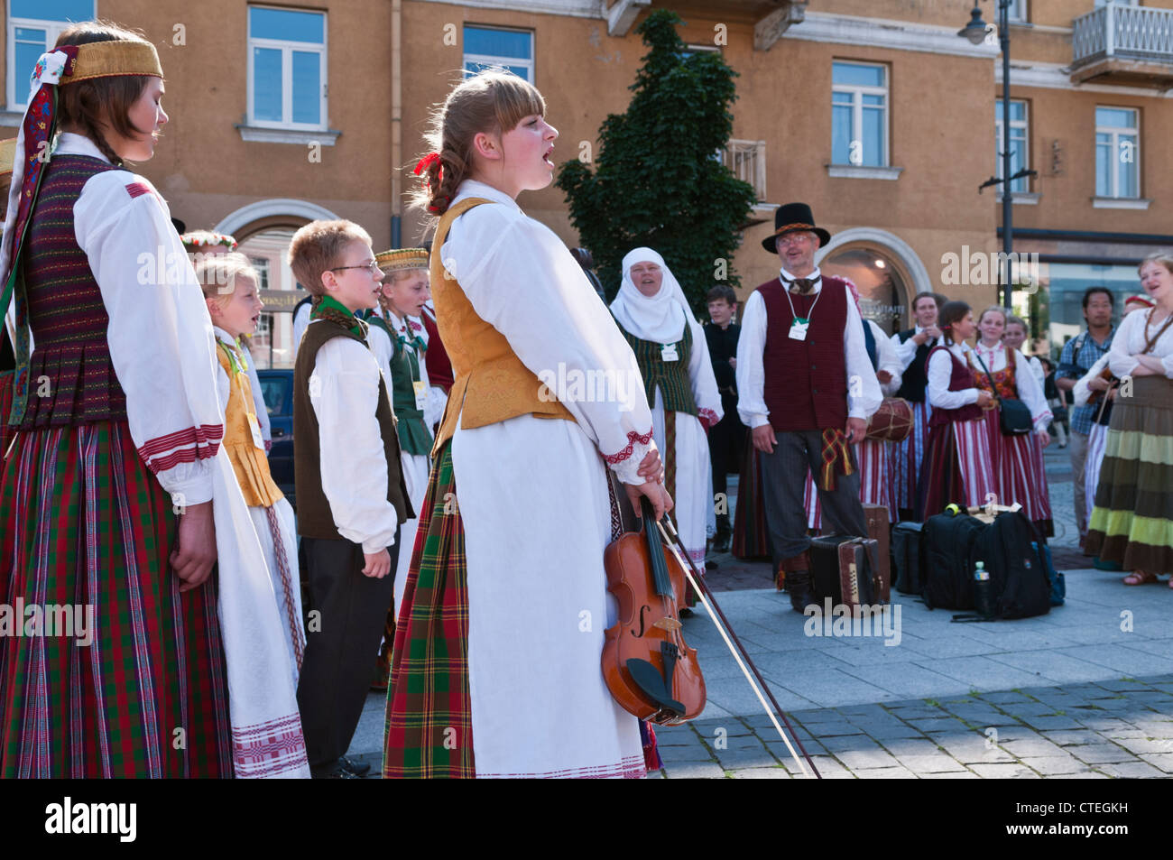 Traditional folk singing Vilnius Lithuania Stock Photo - Alamy