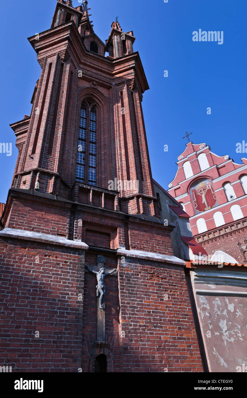 Cross on St Anne's Church Bernardine Church in background Vilnius ...