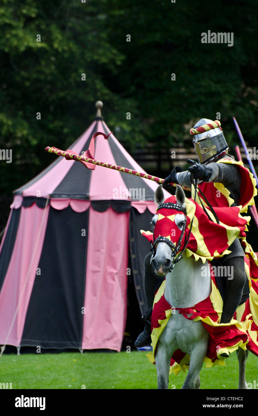 Part of a medieval jousting display by the Knights of Old England in ...