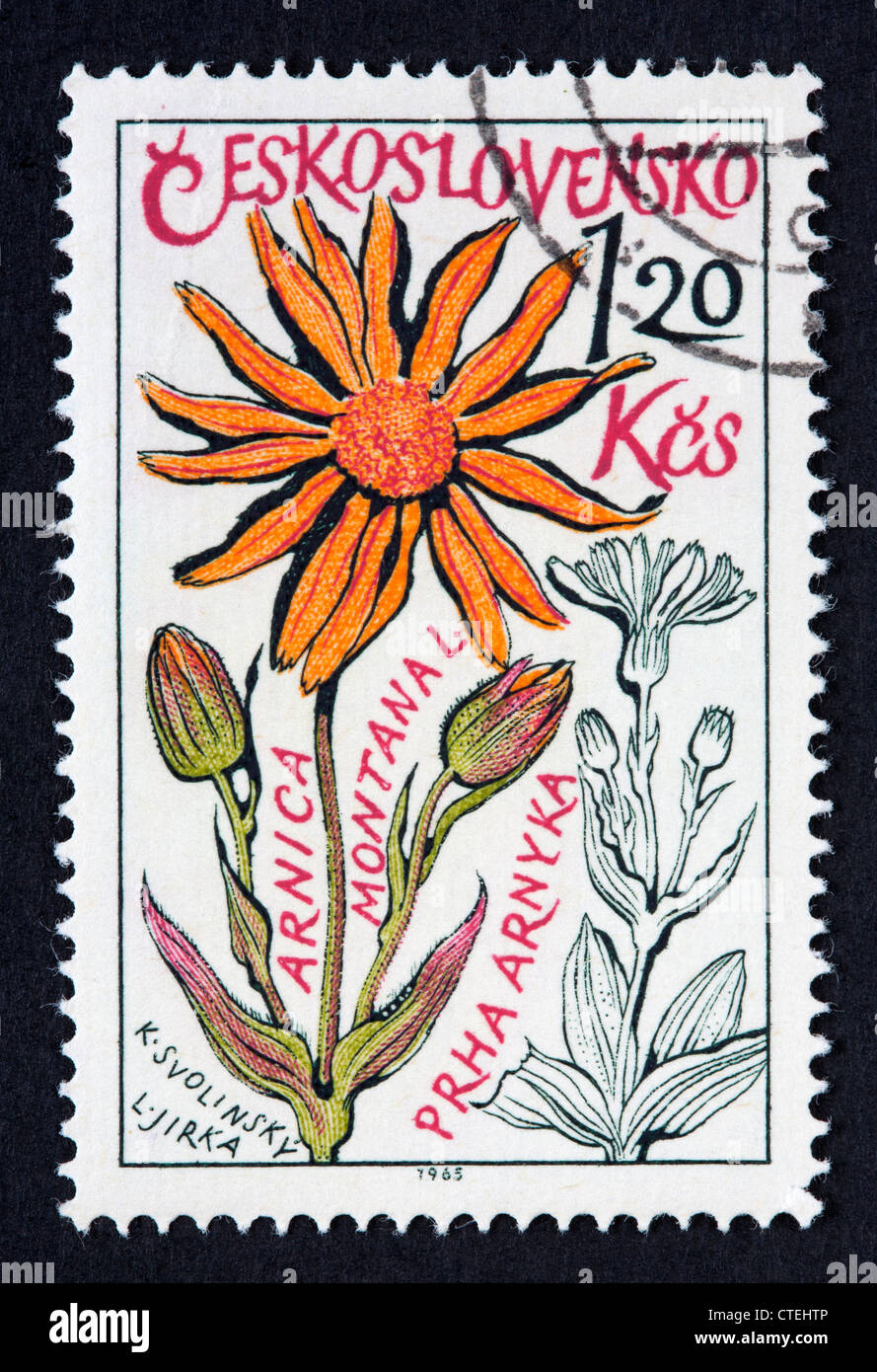 Czechoslovakian postage stamp Stock Photo - Alamy