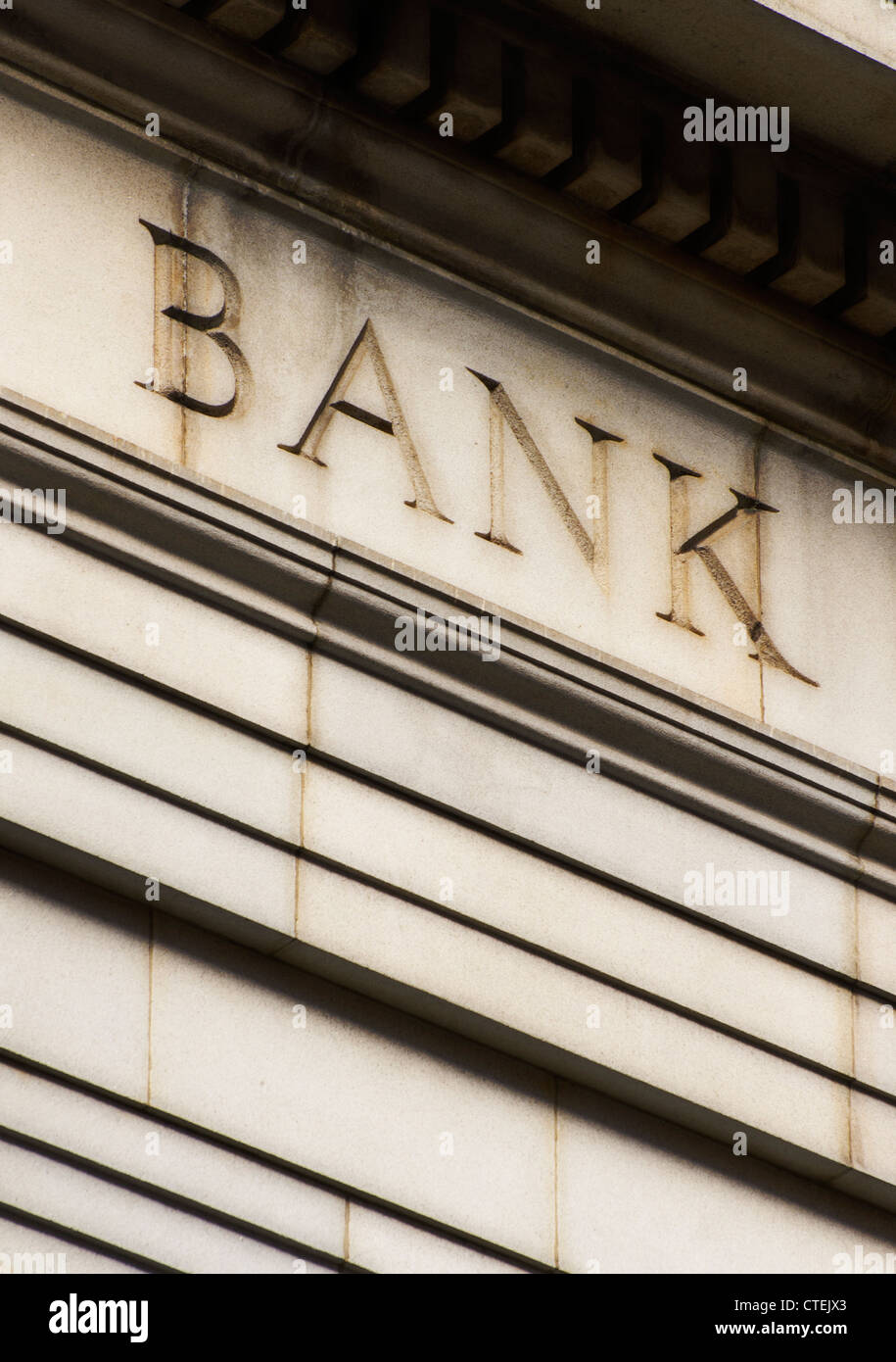 USA, New York City, Detail of bank building Stock Photo - Alamy