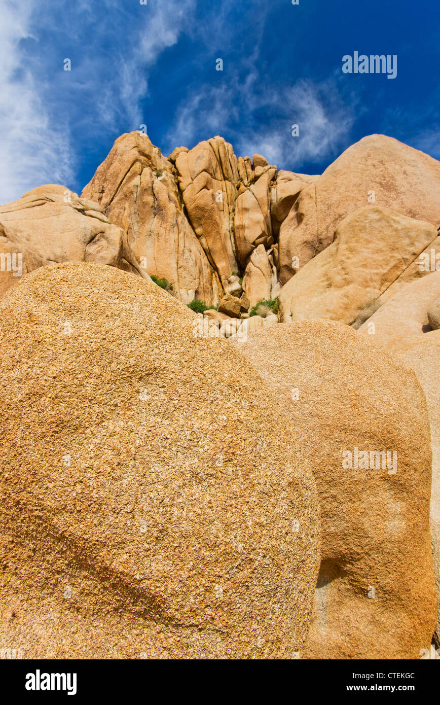 USA, California, Joshua Tree National Park, Rock formations Stock Photo ...