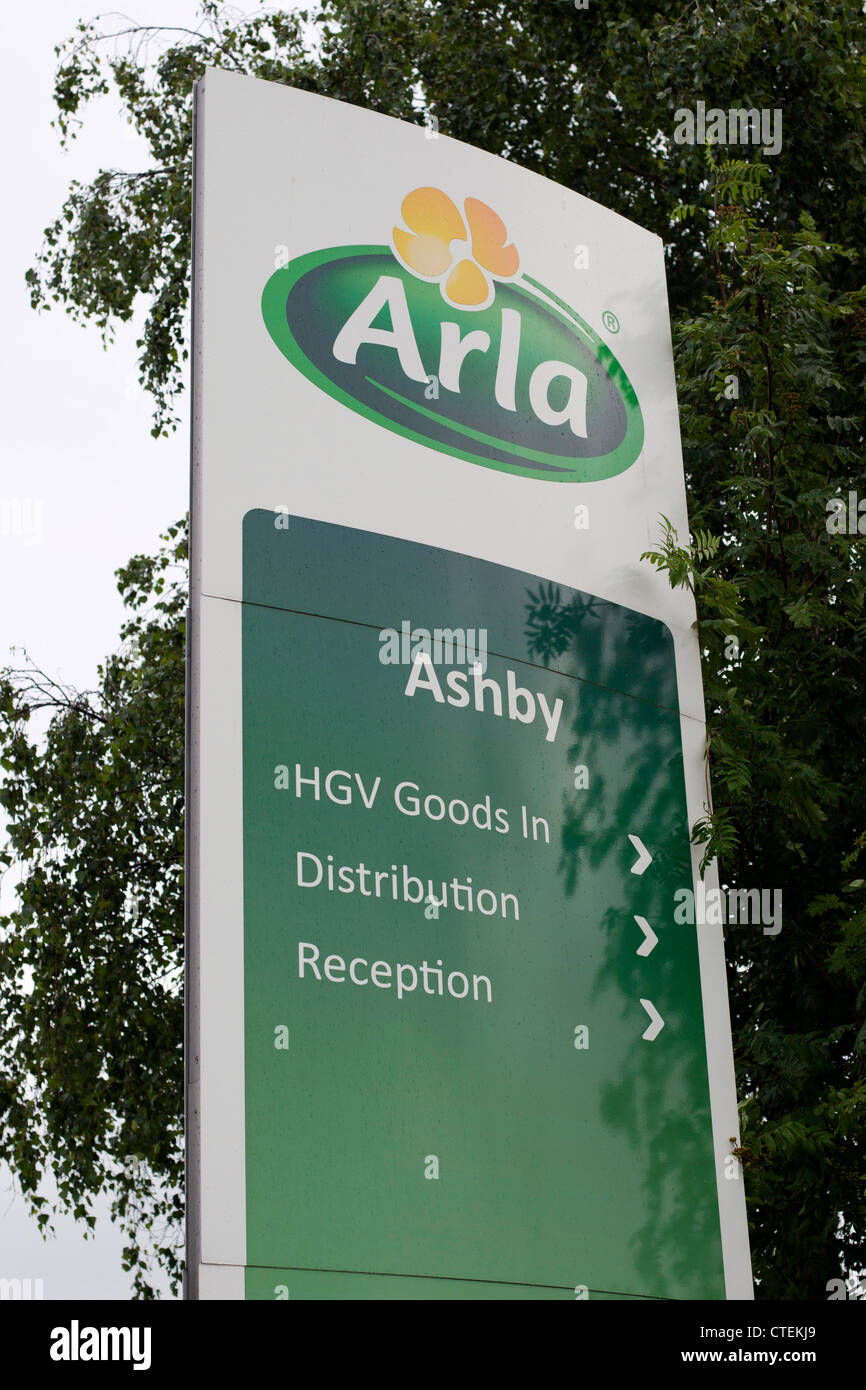 Arla milk processing plant, Ashby de la Zouch, UK. The milk processing ...
