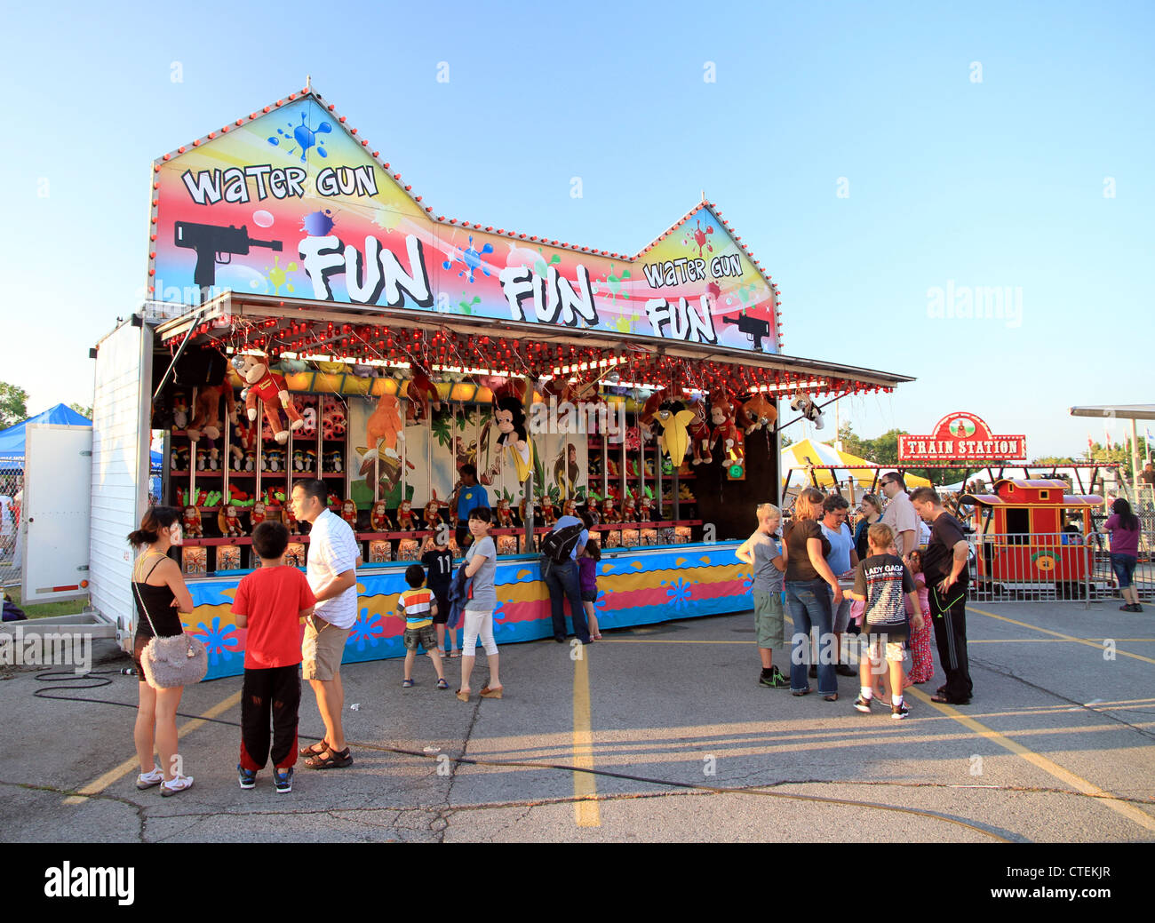 A water gun stand at an amusement park in Canada Stock Photo - Alamy
