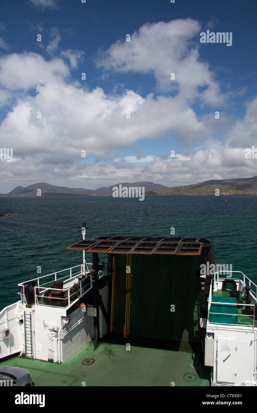 Isle of Harris, Scotland. The Berneray to Harris ferry (MV Loch Portain ...