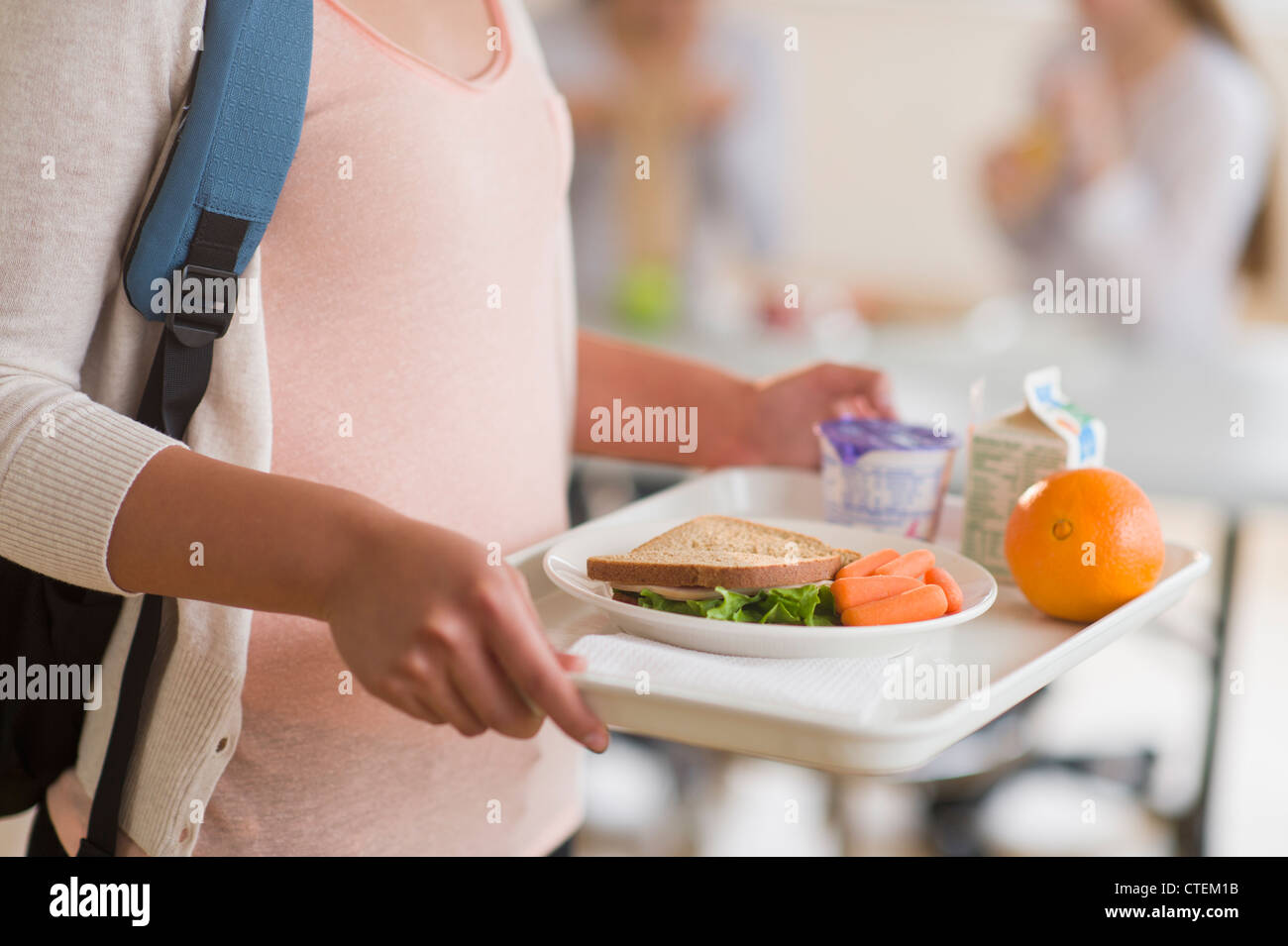 School dinner tray hi-res stock photography and images - Alamy