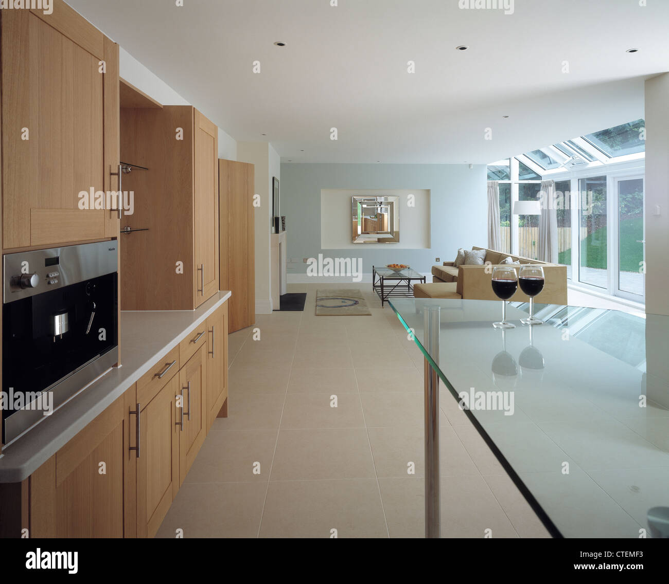 New modern kitchen / living room Stock Photo - Alamy