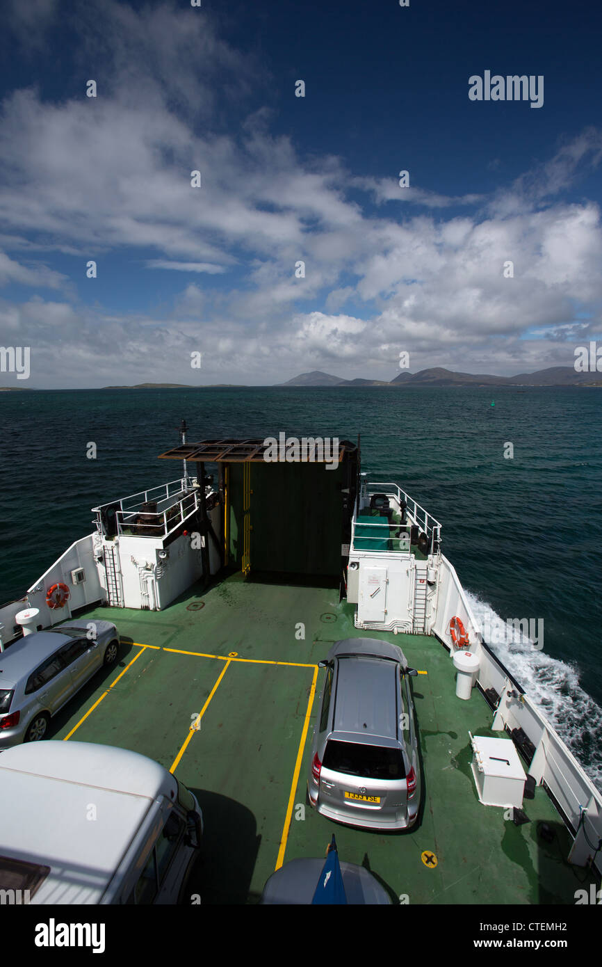 Isle of Harris, Scotland. The Berneray to Harris ferry (MV Loch Portain ...