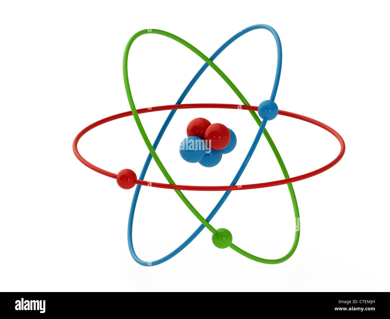 atom structure model isolate on white background Stock Photo - Alamy