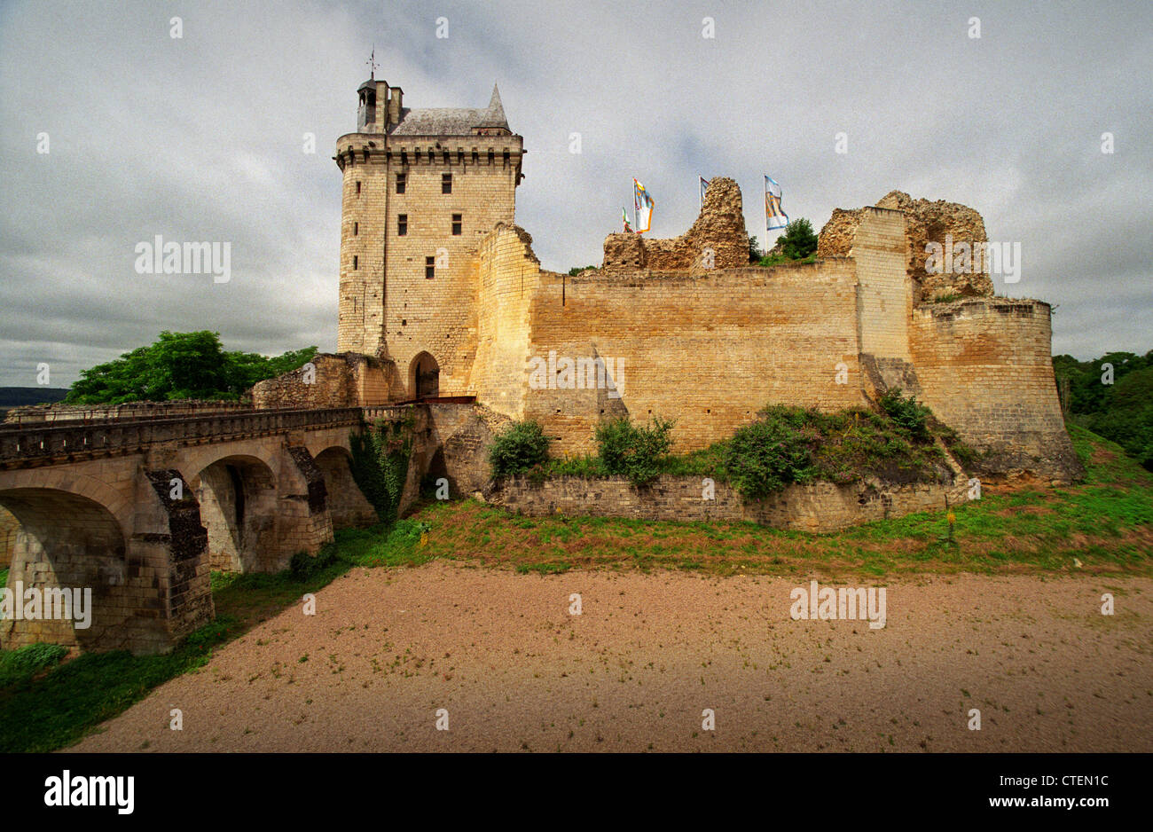 Chinon castle hi-res stock photography and images - Alamy