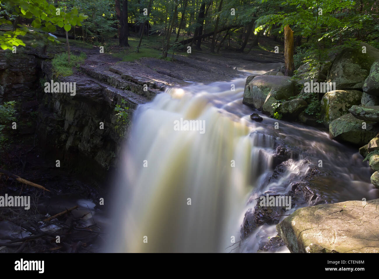 Water Falls at Ringing Rock Park Stock Photo - Alamy