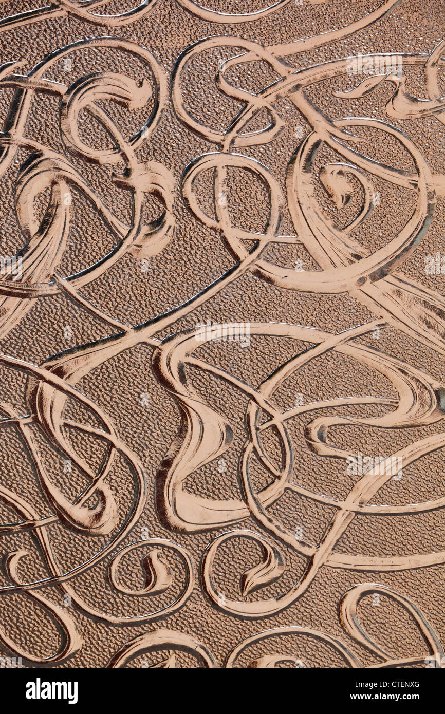 Raised Pattern On Glass Panel Of Door; Dunmanway, County Cork, Ireland ...