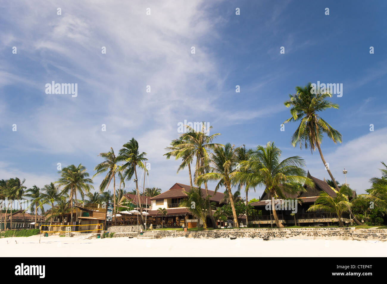 Haad rin white sand beach of koh phangan of Thailand, full moon party ...