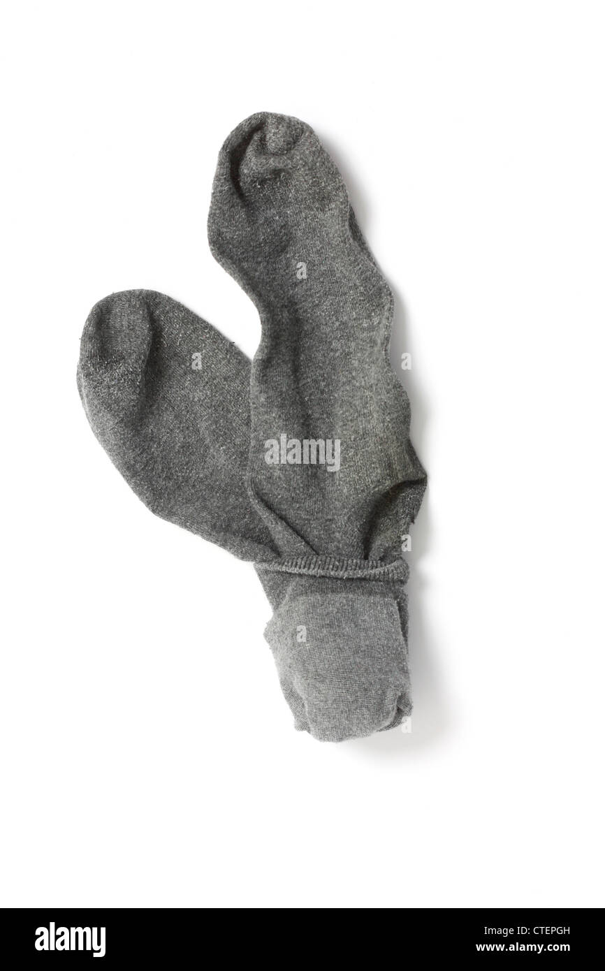 Grey sock Cut Out Stock Images & Pictures - Alamy