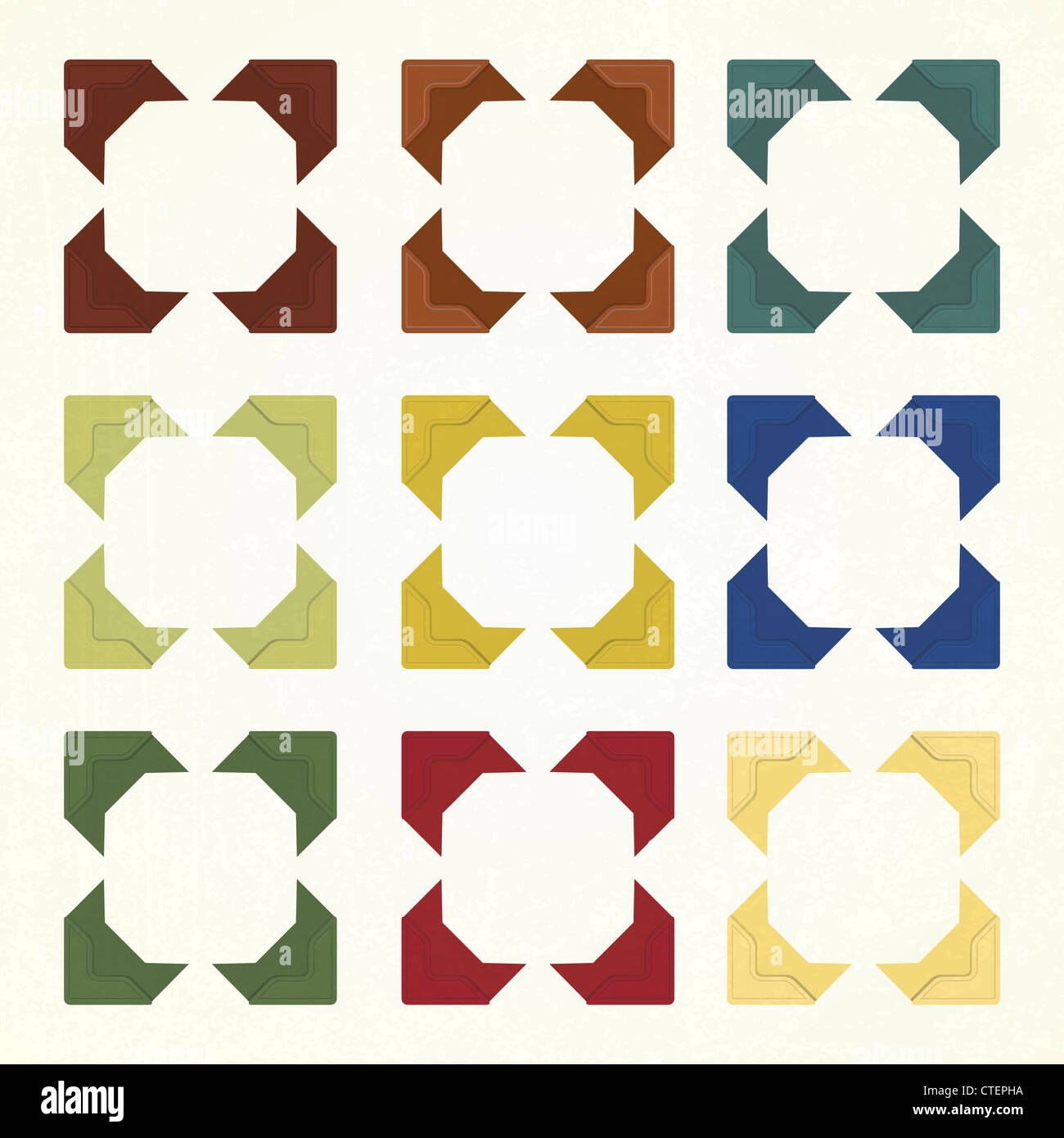 vintage or retro photo corner tabs set Stock Photo - Alamy