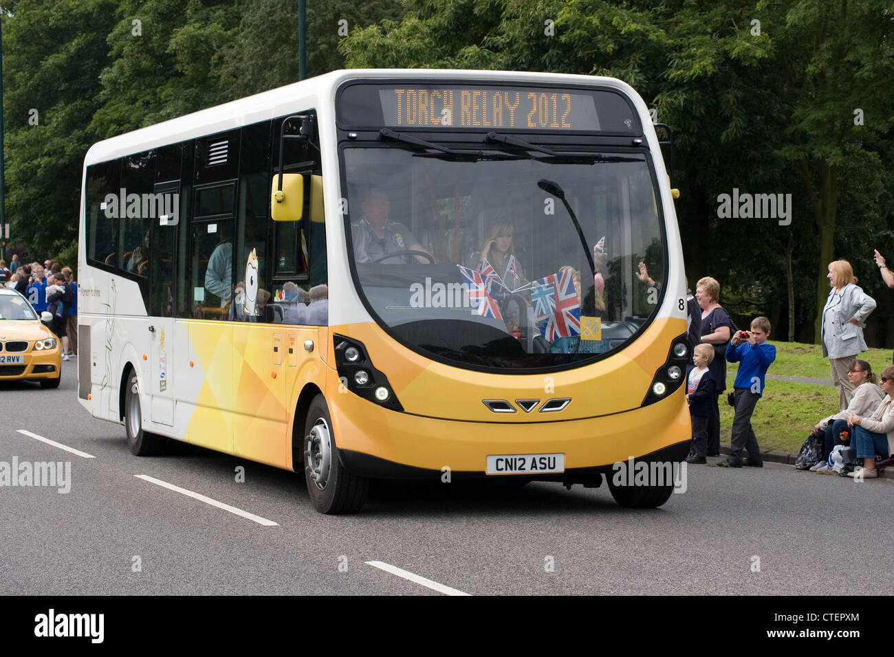 Olympic torch relay Gravesend Road Strood Stock Photo - Alamy