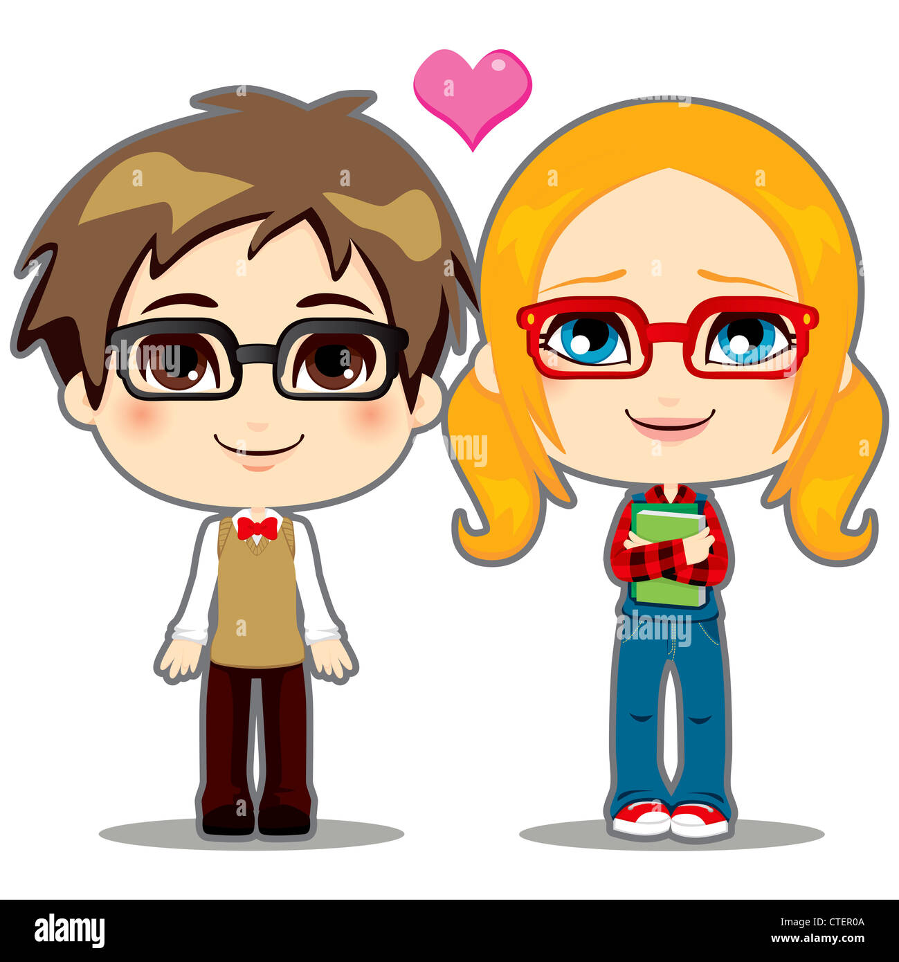 Woman female teen shy smart hi-res stock photography and images - Alamy