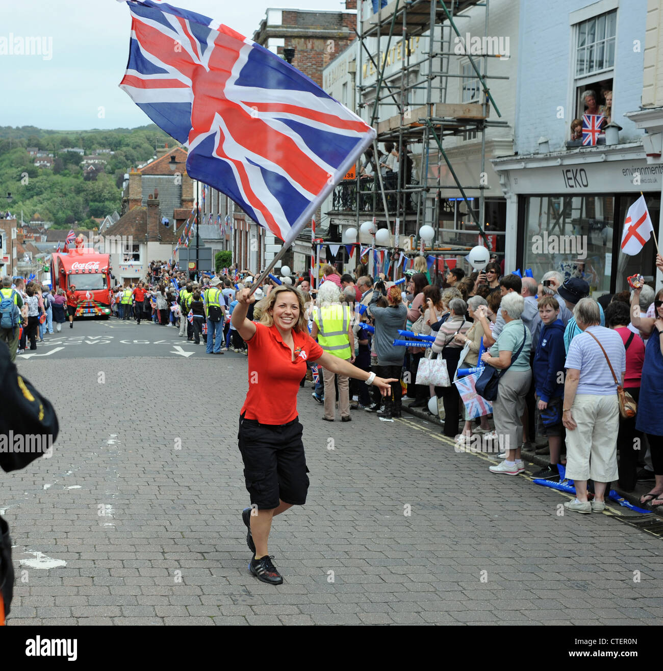 Waving union jack flag hi-res stock photography and images - Alamy
