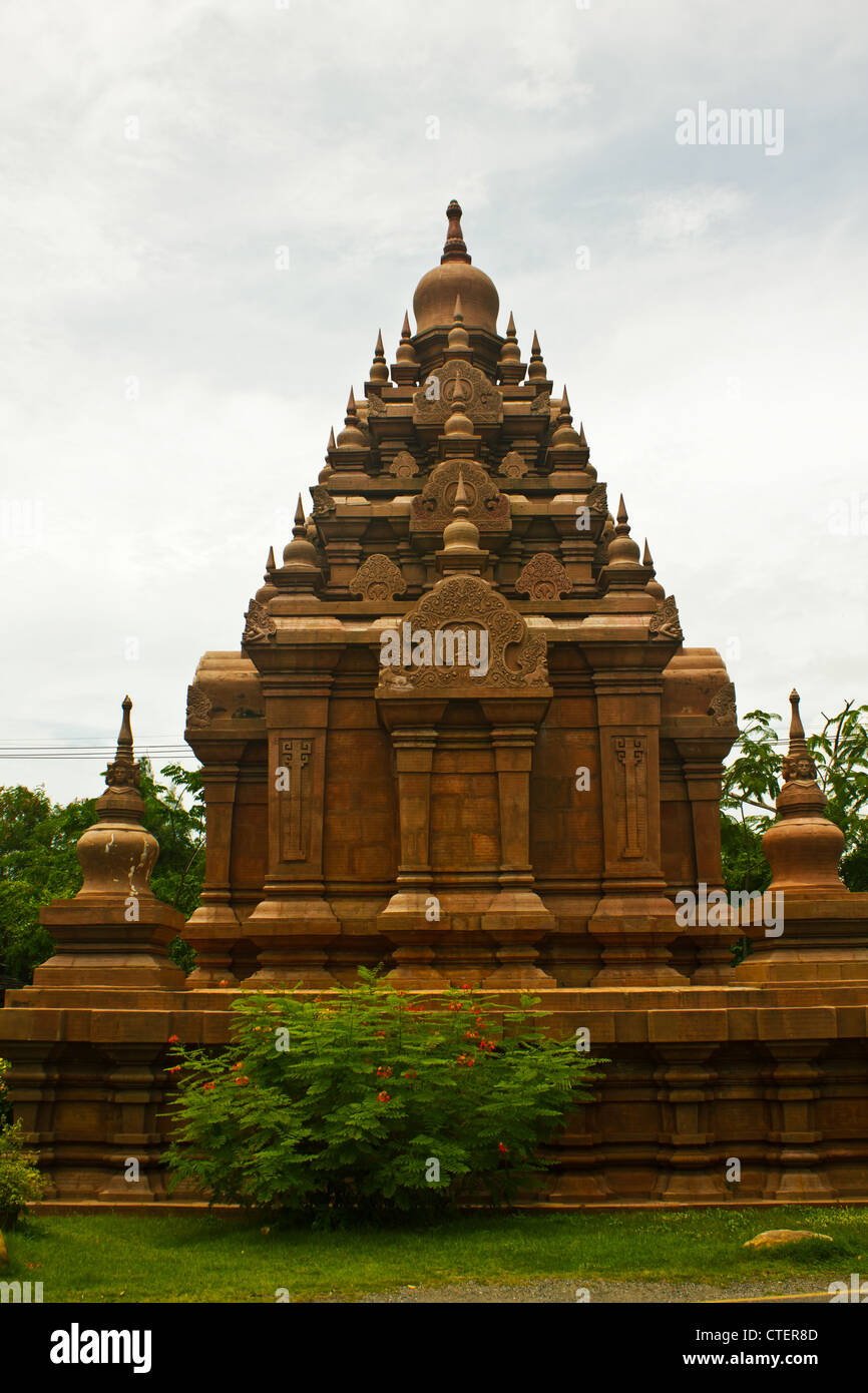 Stock Photo - Historic red stupa in thailand, against blue sky Stock ...