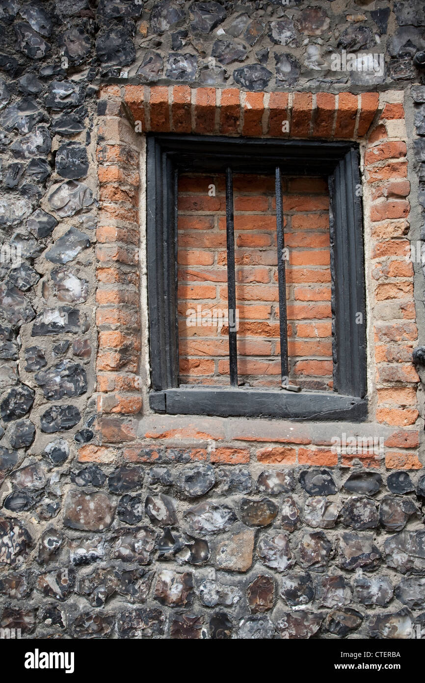 Bricked up window on ancient building in Norwich Stock Photo - Alamy