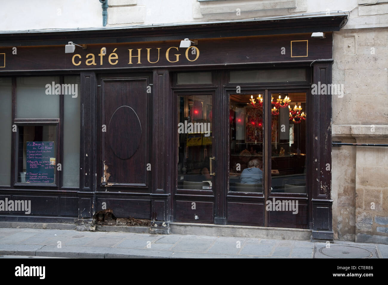 Cafe Hugo Paris Stock Photo - Alamy
