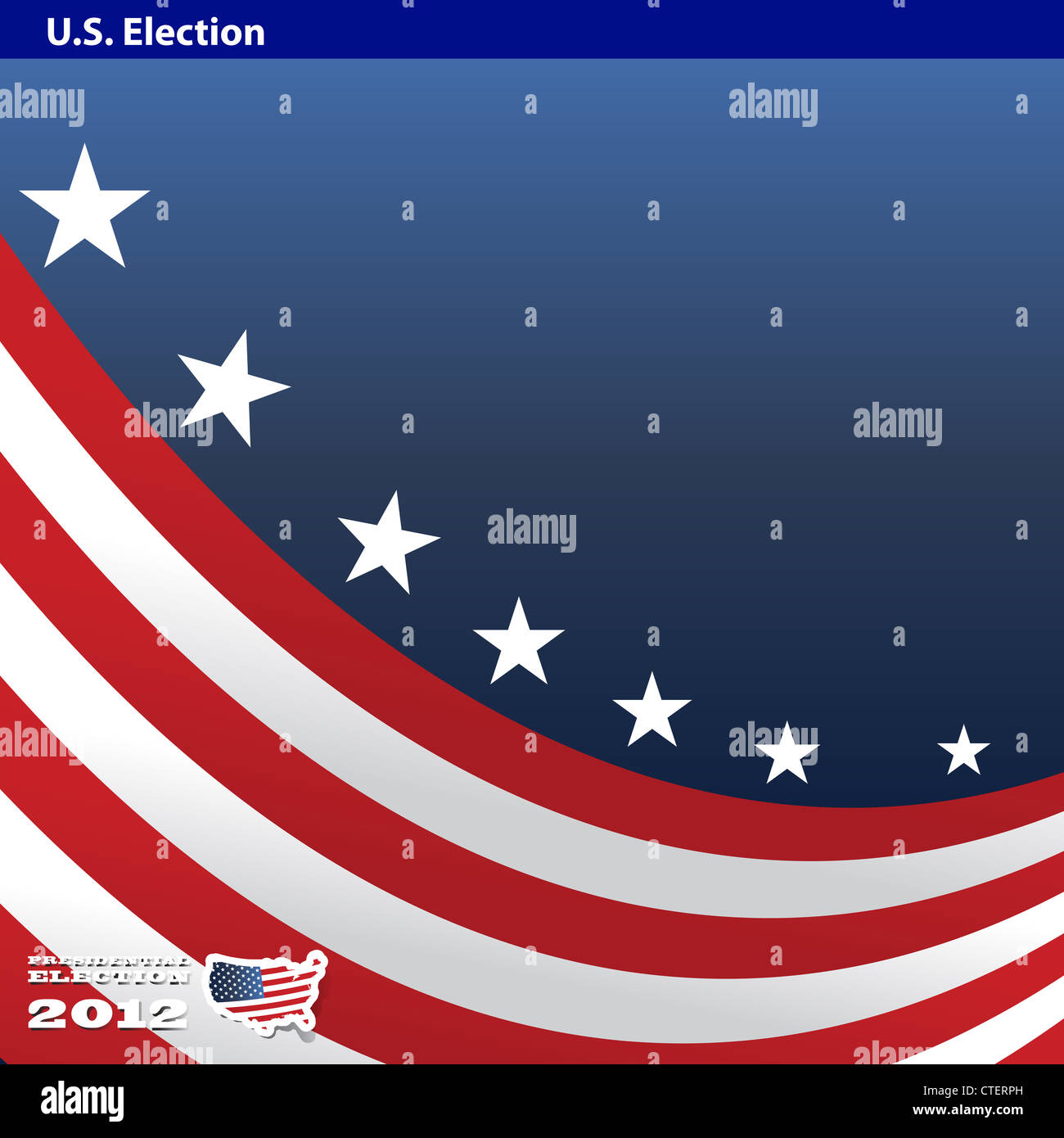 2012 U S Presidential Election poster and background Stock Photo - Alamy
