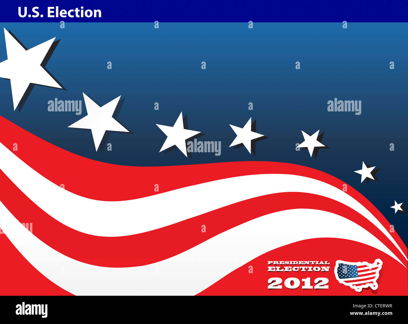 2012 U S Presidential Election poster and background Stock Photo - Alamy