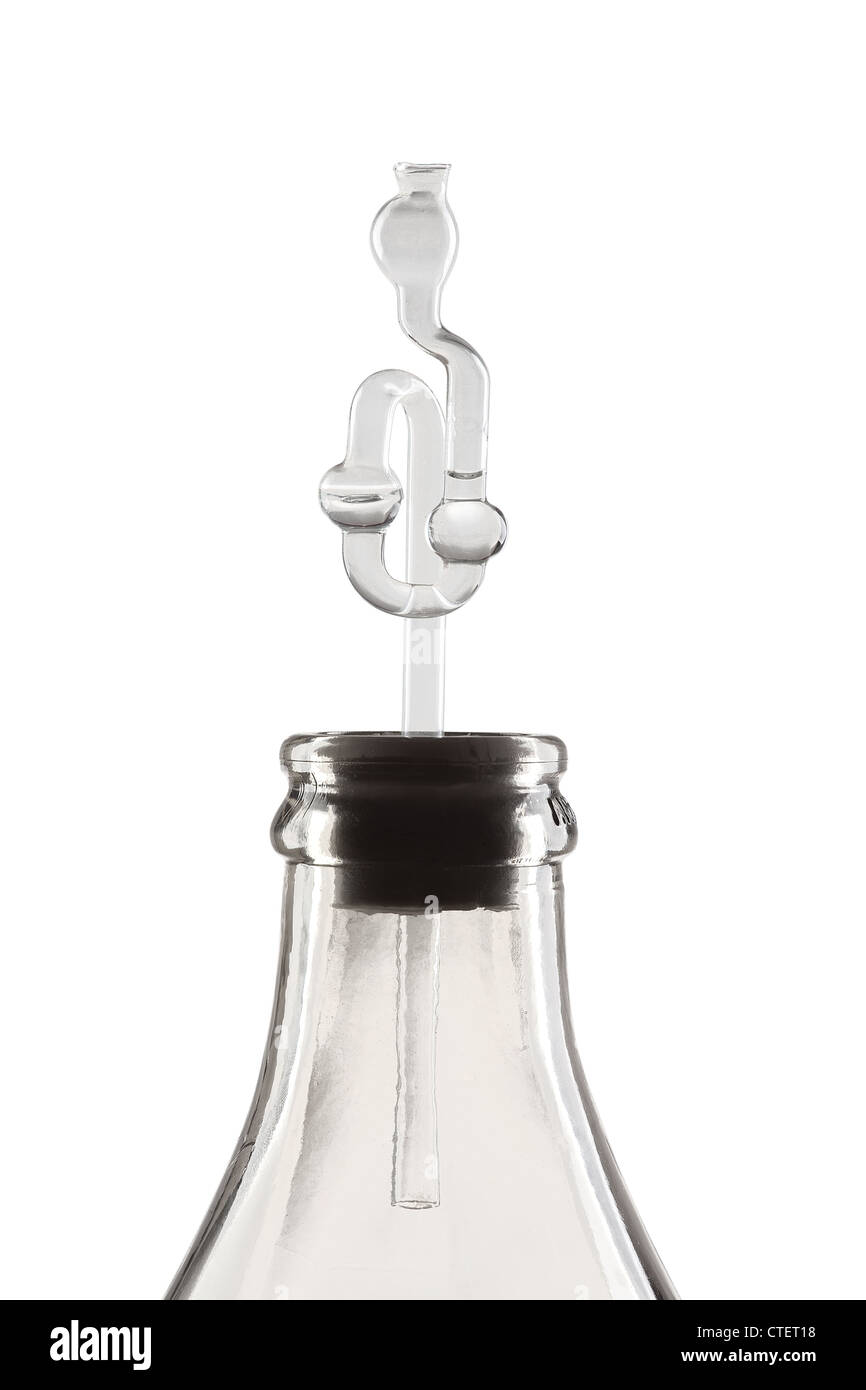 fermentation tube and demijohn isolated on white background Stock Photo ...