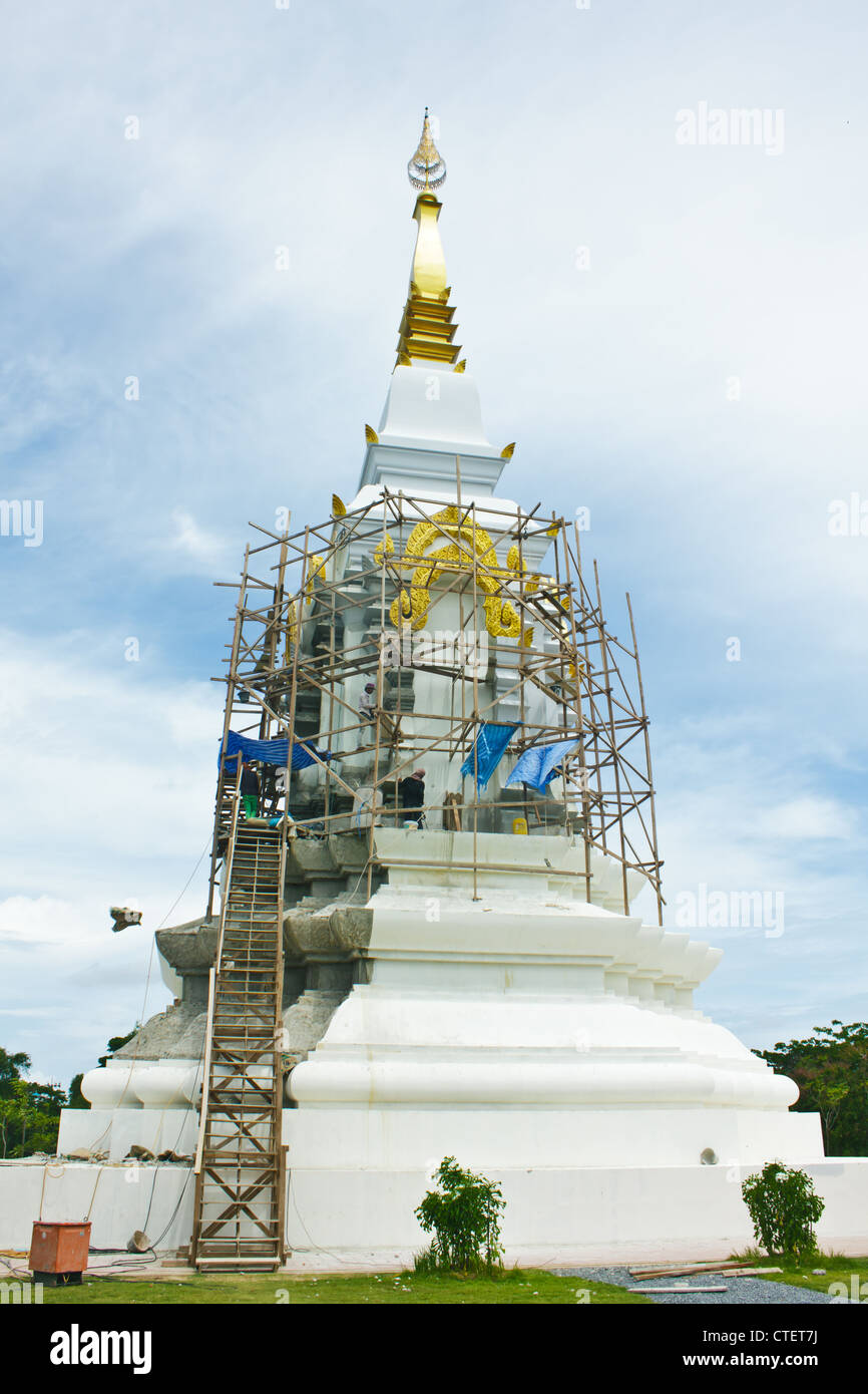 Stock Photo - Historic red stupa in thailand, against blue sky Stock ...