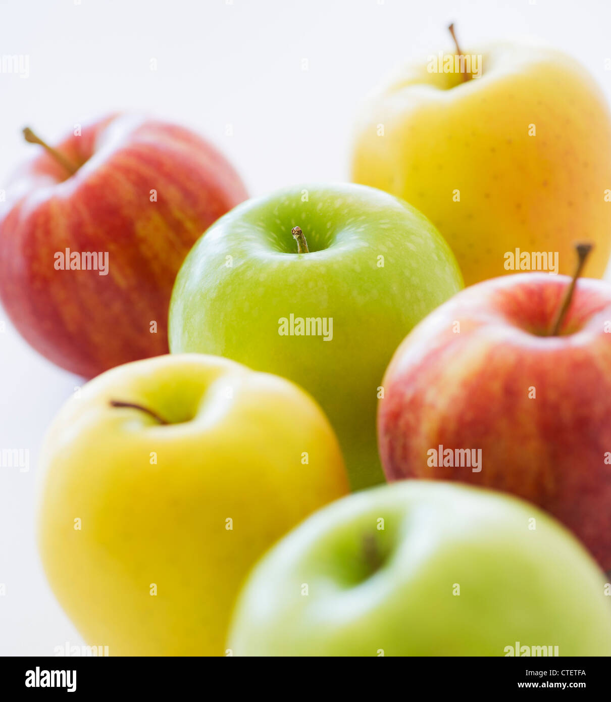 Close up of colorful apples, studio shot Stock Photo - Alamy