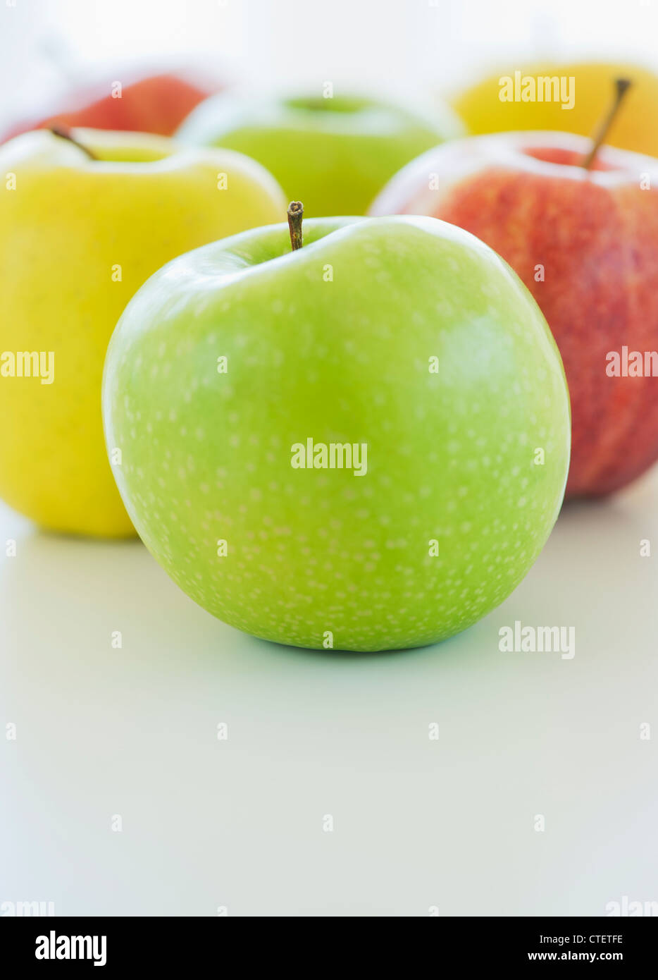 Close up of colorful apples, studio shot Stock Photo - Alamy