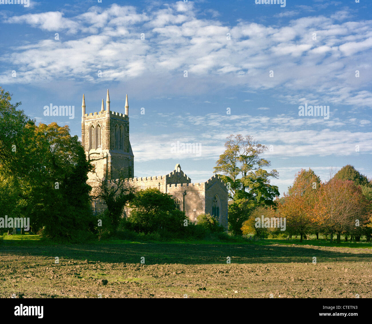 Church of St John the Baptist Cockayne Hately village Cambridgeshire ...
