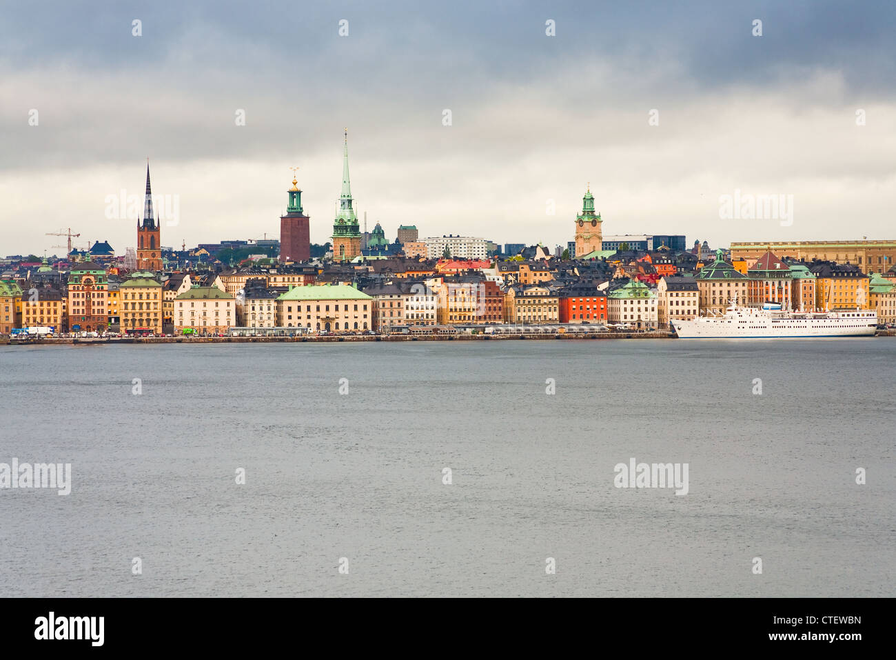view on Gamla Stan, Stockholm from Strommen bay, Sweden Stock Photo - Alamy