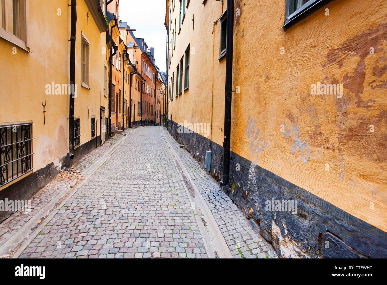 street in old town Galma Stan, Stockholm, Sweden Stock Photo - Alamy