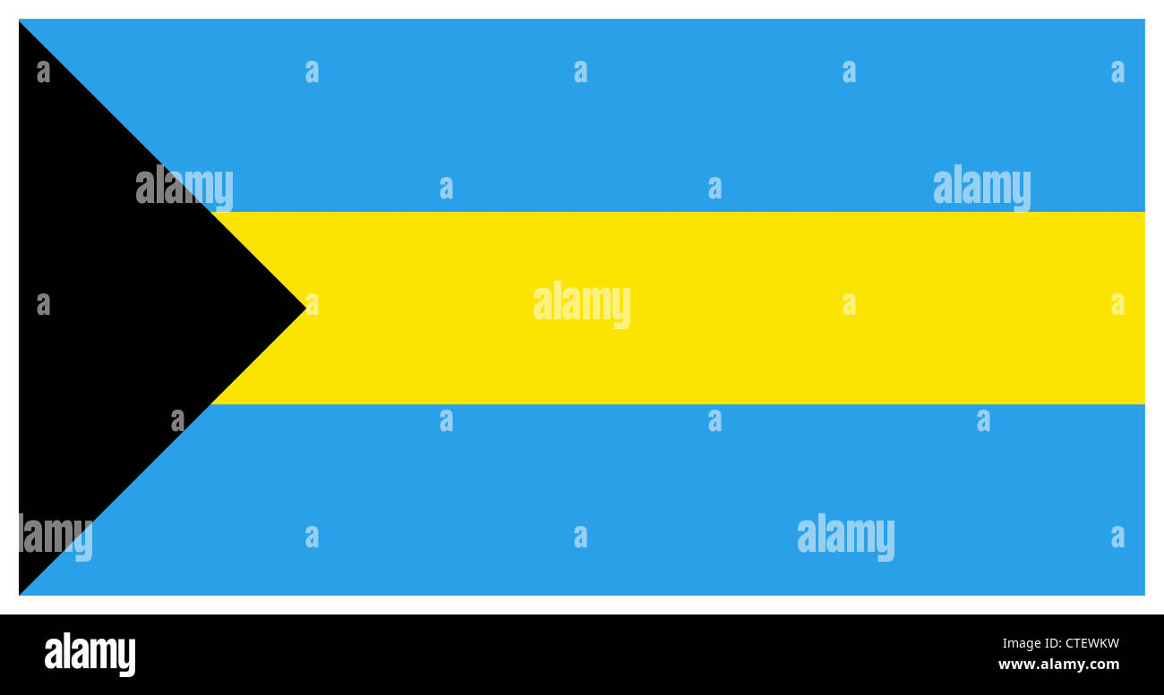 An image of the national flag of the Bahamas Stock Photo - Alamy