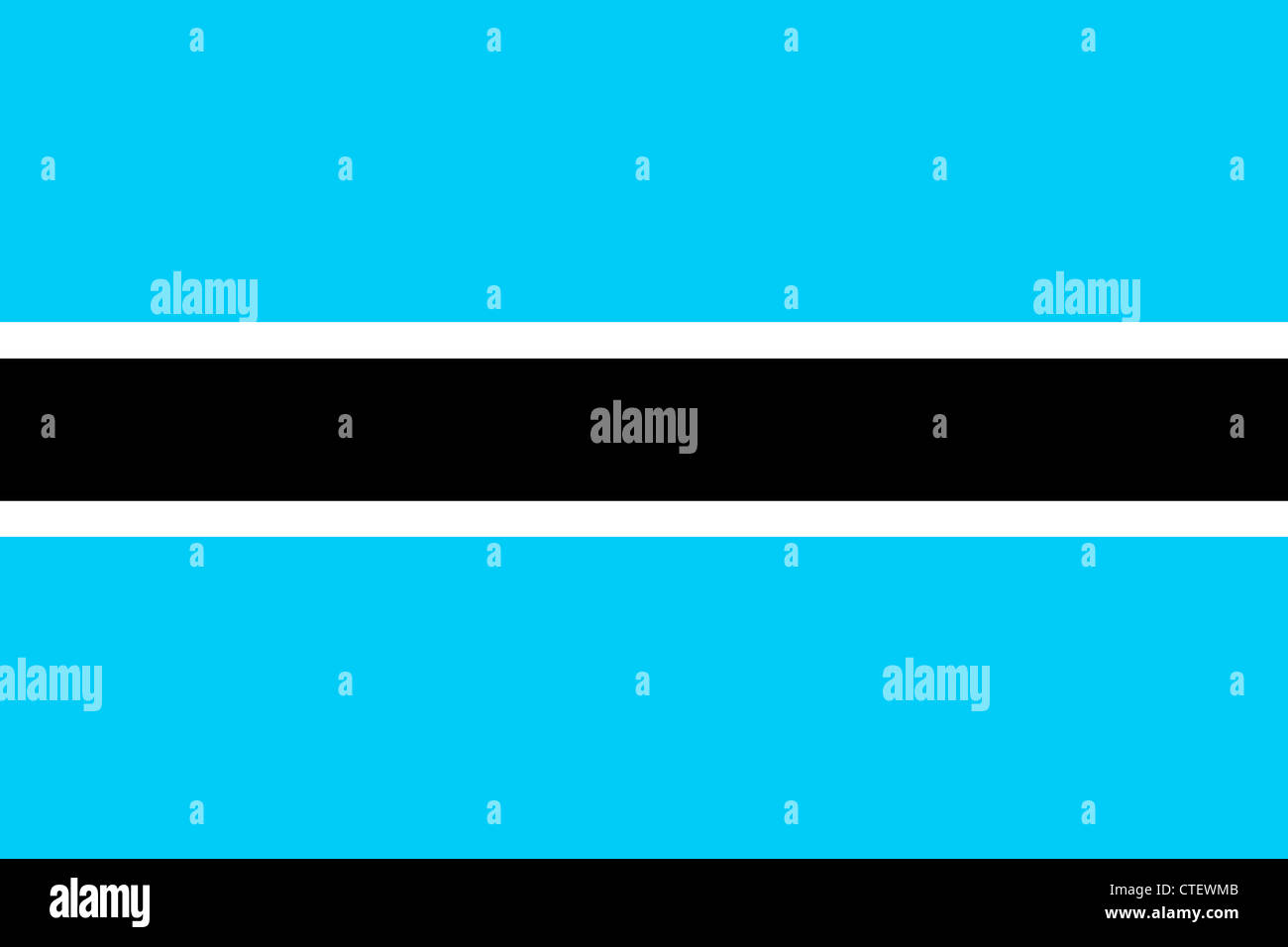 An image of the national flag of Botswana Stock Photo - Alamy
