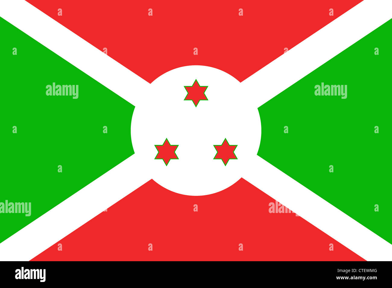 An image of the national flag of Burundi Stock Photo - Alamy