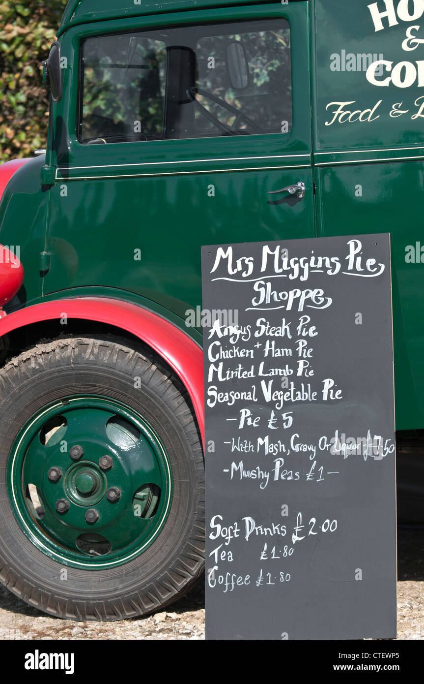Classic fast food pie van at the 2011 Goodwood Revival Stock Photo - Alamy