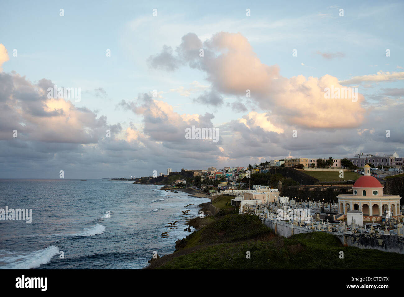 Puerto Rico, Old San Juan, Waterfront view Stock Photo - Alamy