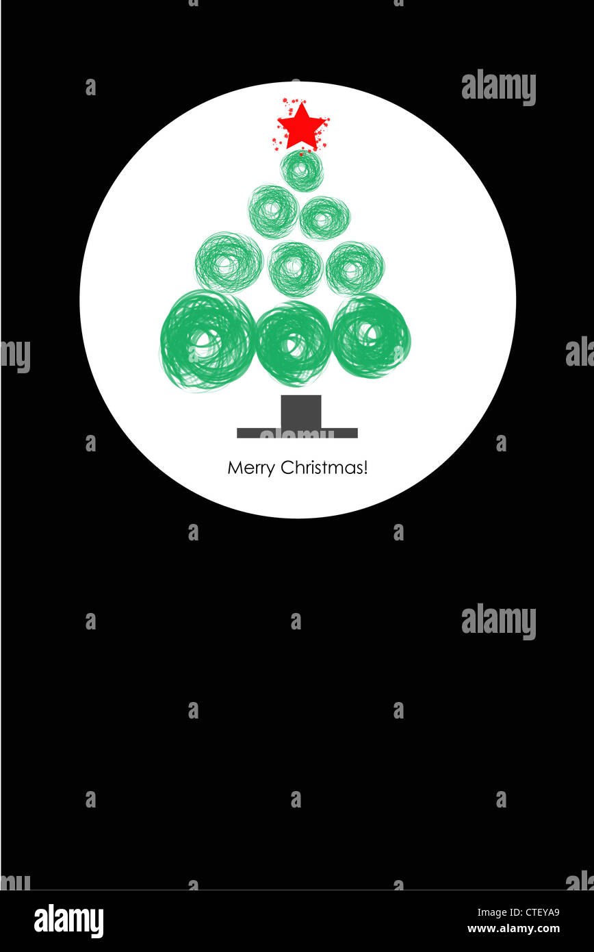 Christmas tree poster card Stock Photo - Alamy