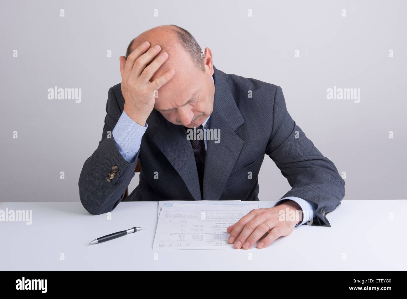 Bank manager and couple and unhappy hi-res stock photography and images ...