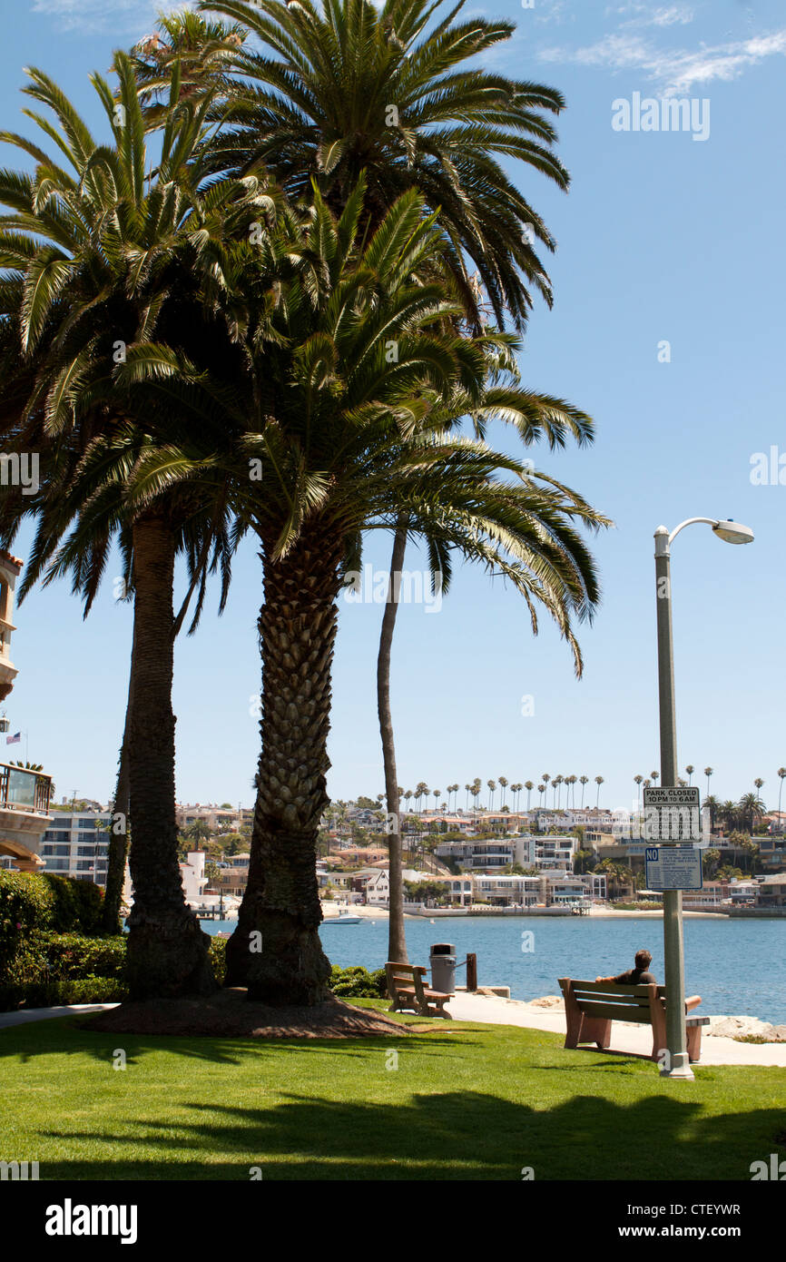 West jetty view park Newport Beach California at the end of Balboa ...