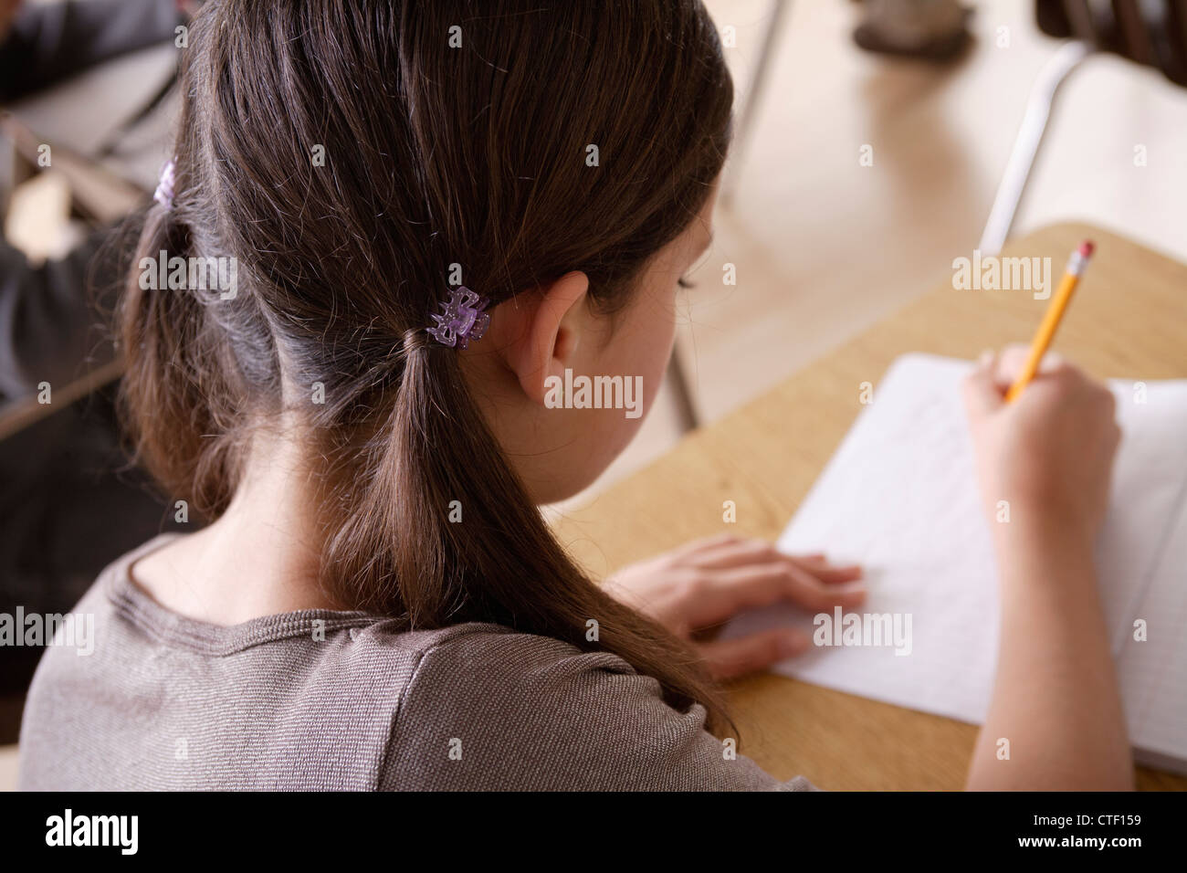 USA, California, Los Angeles, Schoolgirl (12-13) at school Stock Photo ...