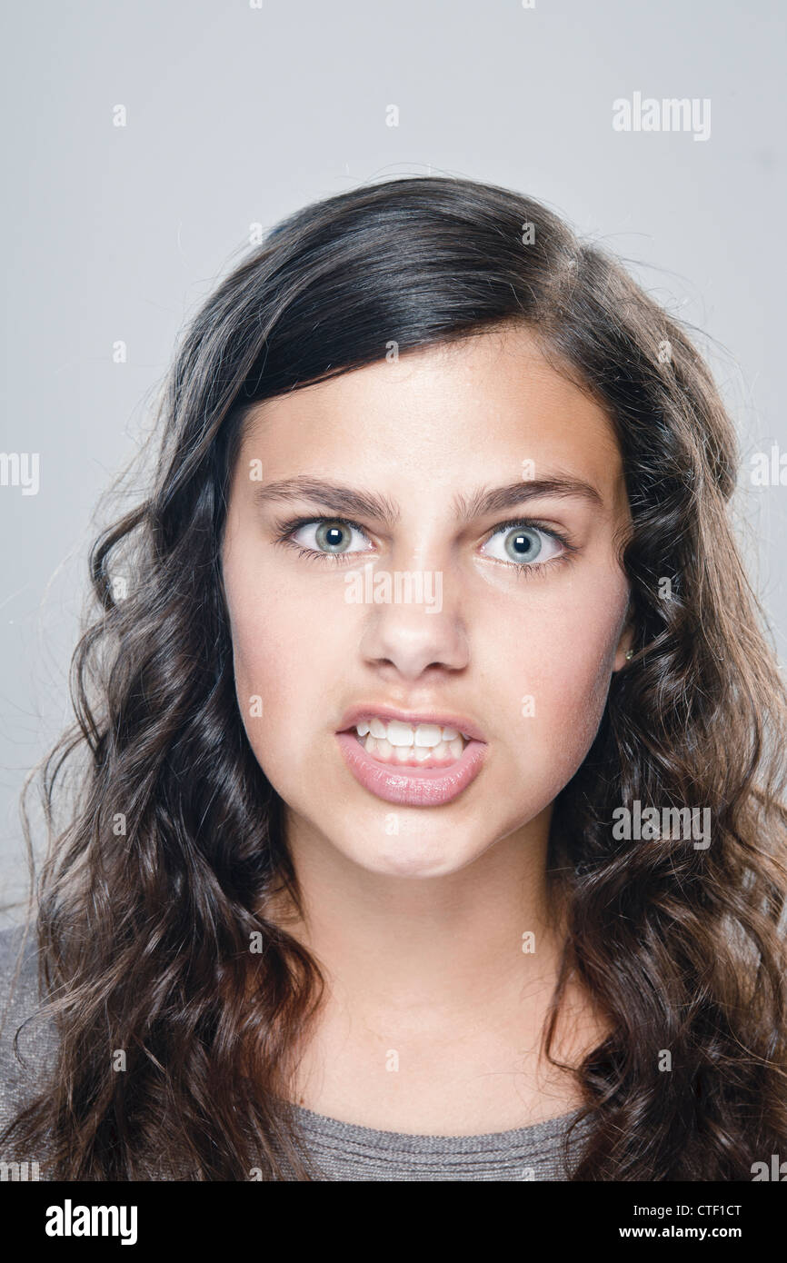 Portrait of girl (12-13), studio shot Stock Photo - Alamy