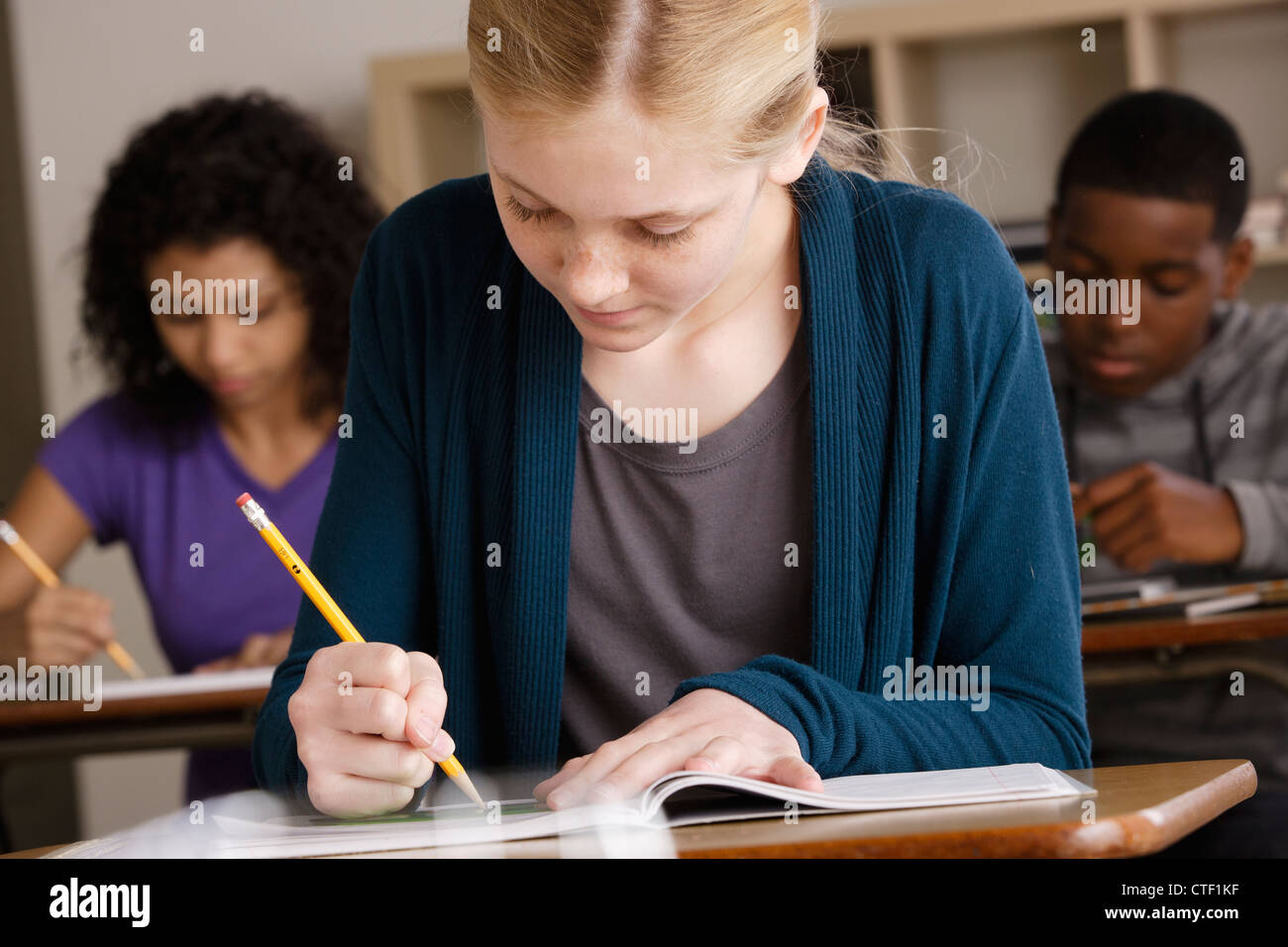 Usa school classroom students writing hi-res stock photography and ...