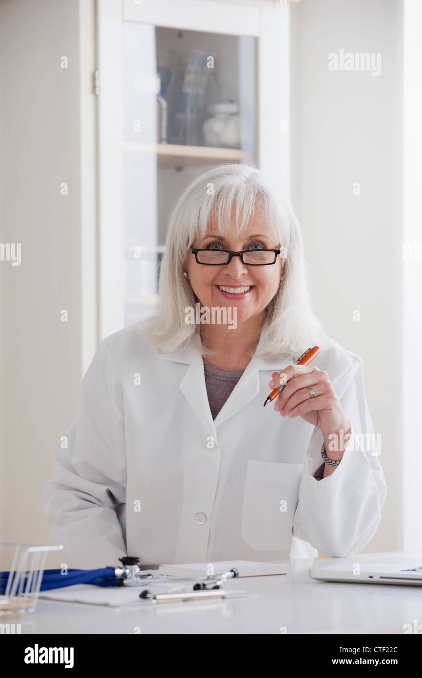 USA, California, Los Angeles, Portrait of senior female doctor Stock ...